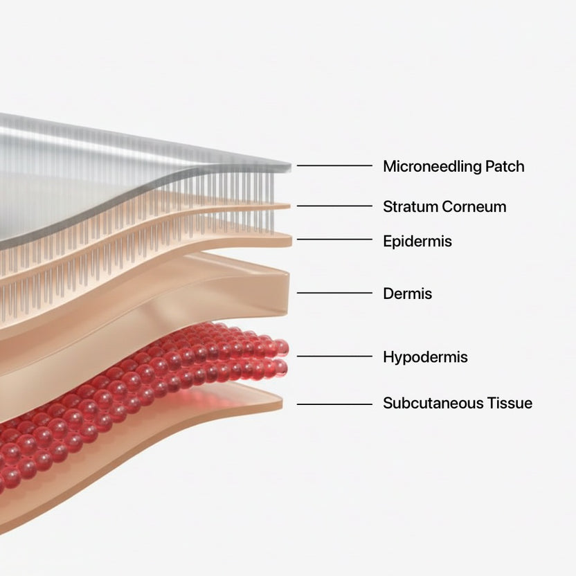 Microneedle Patches for Wrinkles & Dark Circles with Peptides, Collagen ...